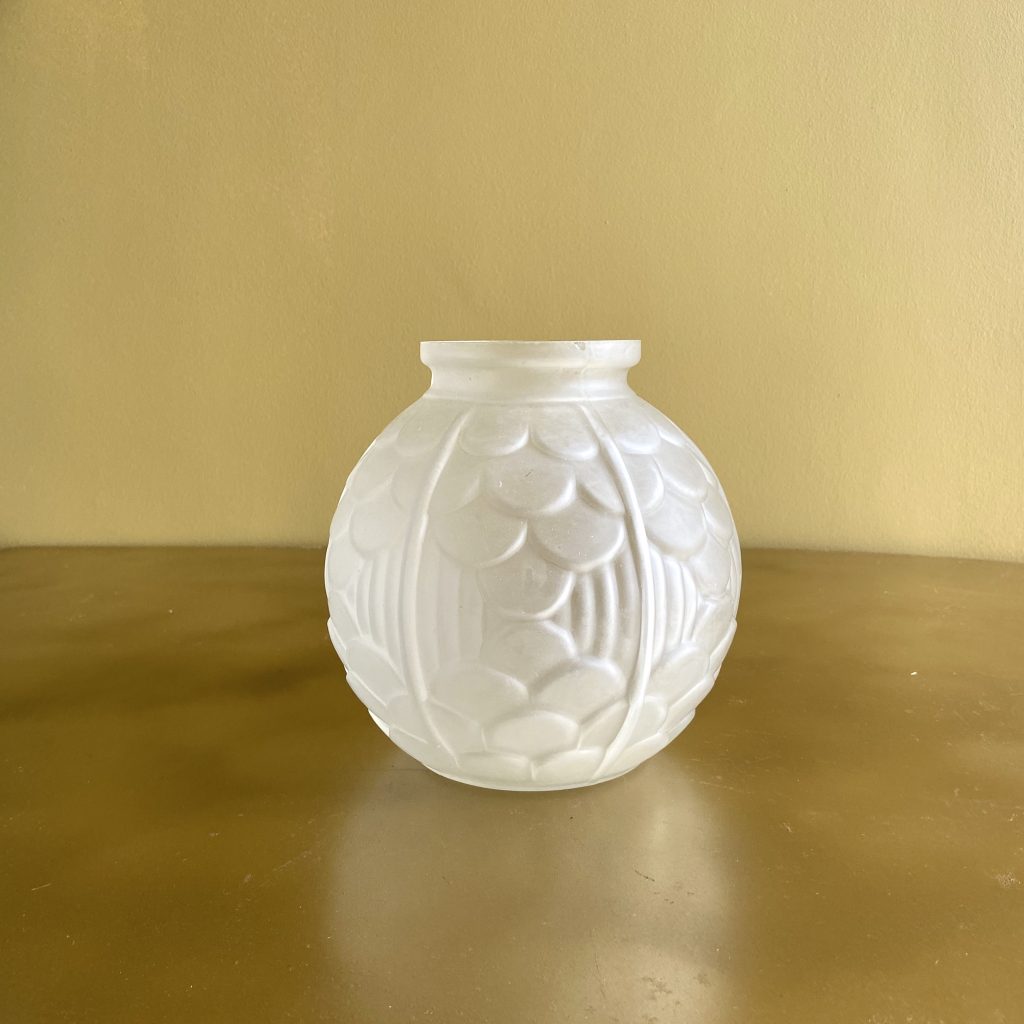 Vase boule "écailles" Art Déco - Brocante et Déco Chic